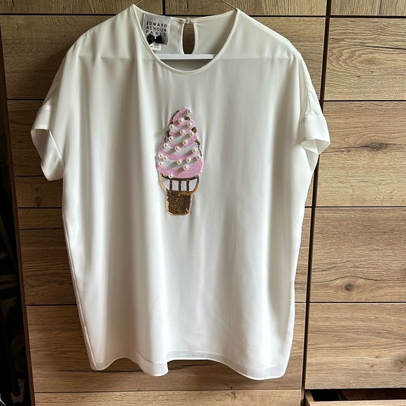 Edward Achour Paris | Tops | Edward Archour Paris Ice Cream With Pearls ...